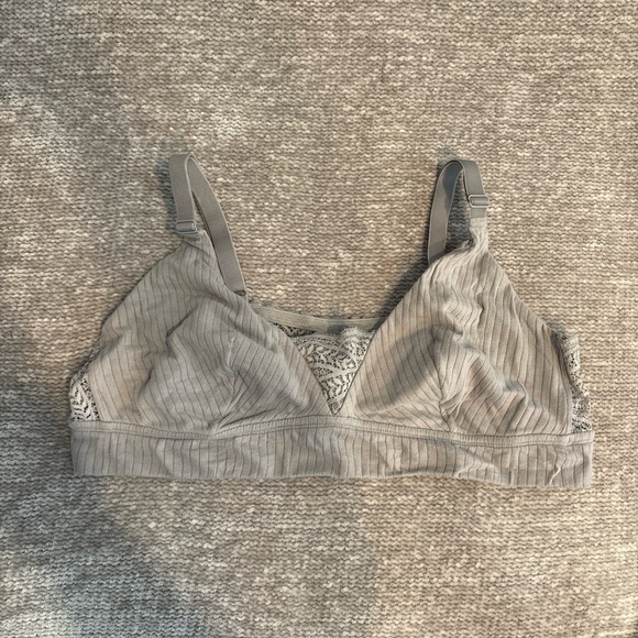 Adore Me | Intimates & Sleepwear | Adore Me Gray Ribbed Bralette With ...
